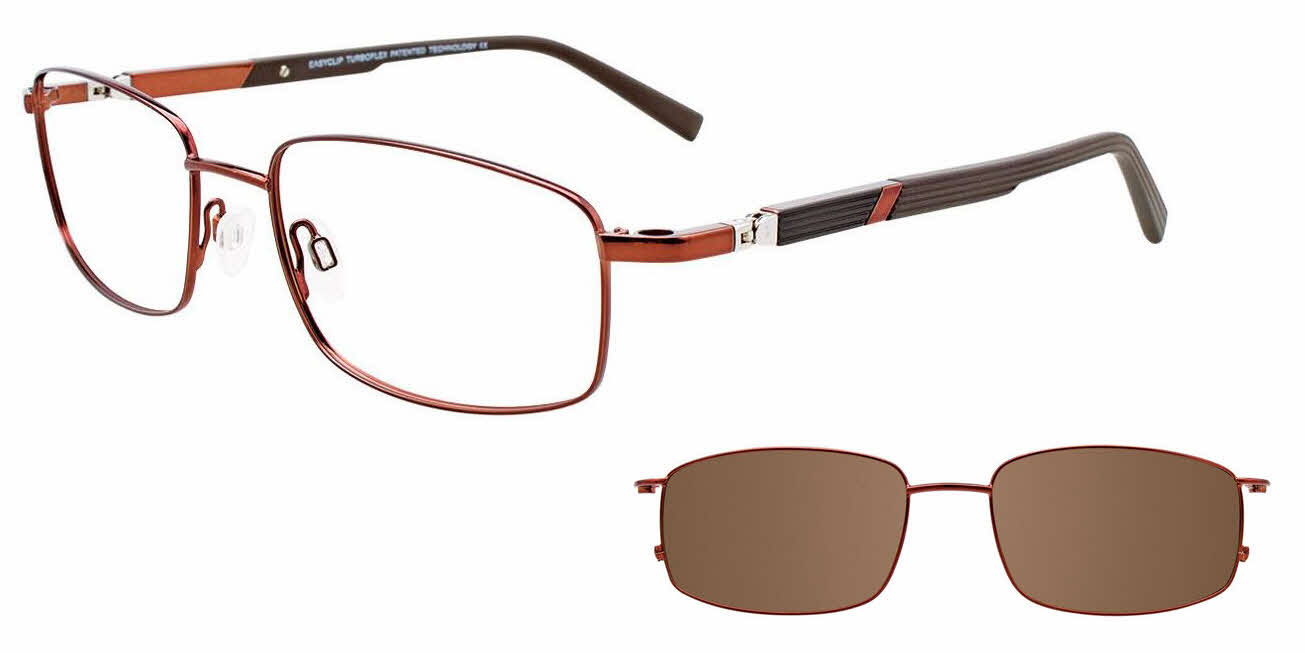EasyClip EC493 With Magnetic Clip-On Lens Eyeglasses | FramesDirect.com