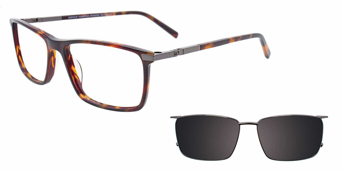 EasyClip EC500 With Magnetic Clip-On Lens Eyeglasses | FramesDirect.com
