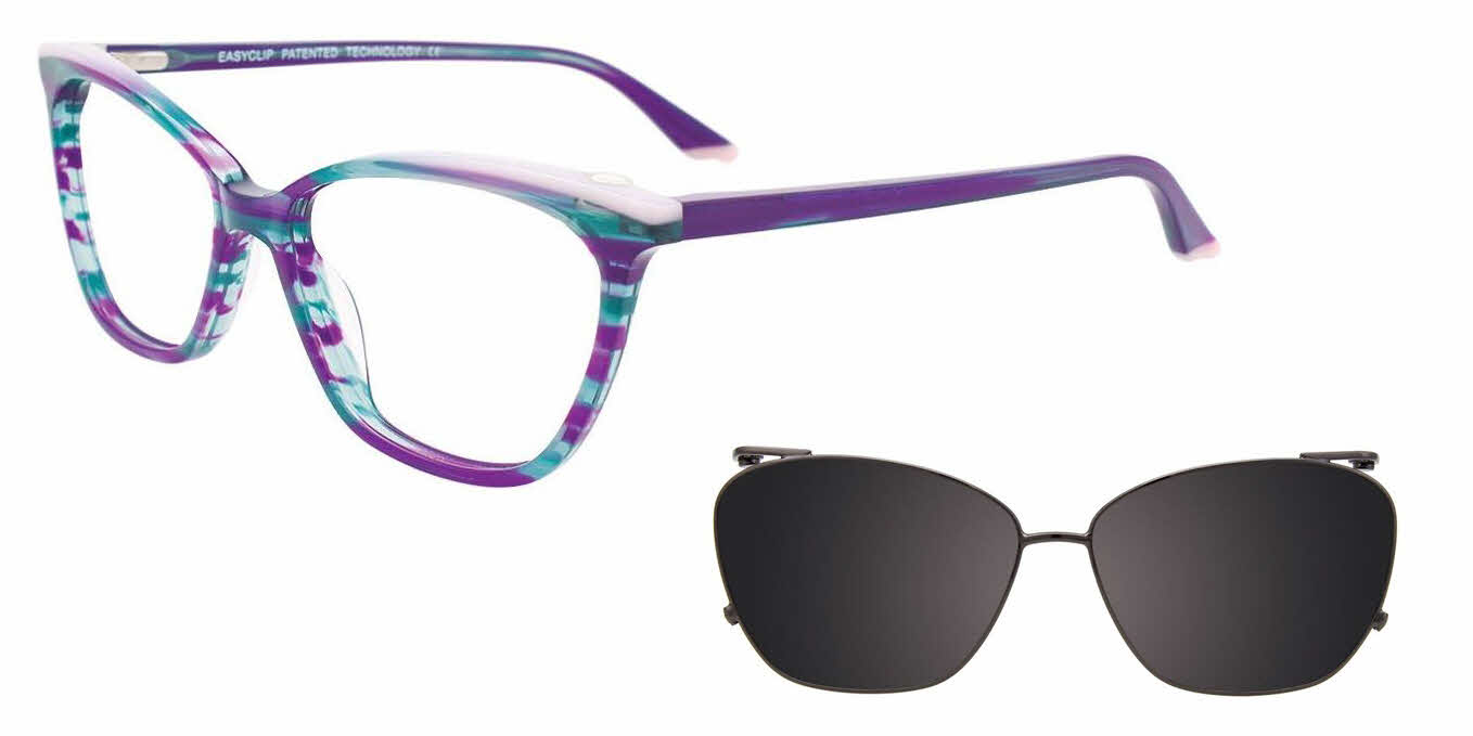 EasyClip EC511 With Magnetic Clip-On Lens Eyeglasses | FramesDirect.com